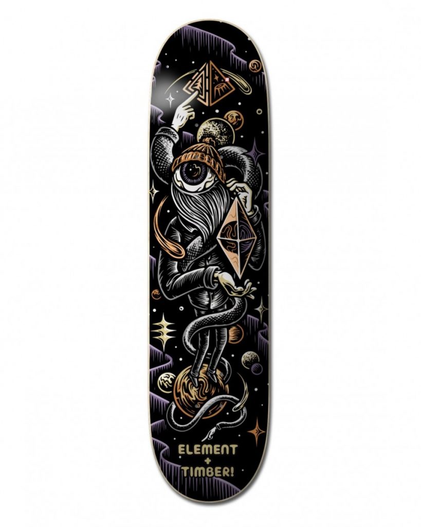 Element Timber Orbit 8.5 Skateboard Deck - Moana Six